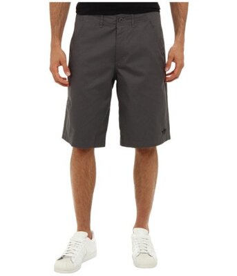 adidas Originals 3-Stripes Clean Short (Sharp Grey/Black) Men's Shorts ...