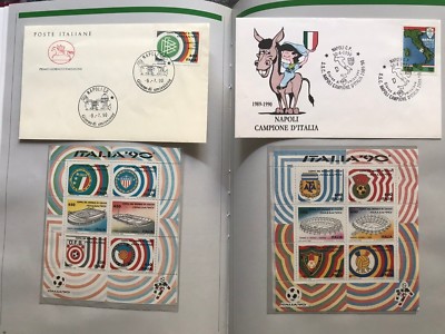 Libro Poste Italiane - Anno 1990 con due buste: Napoli campione e ...