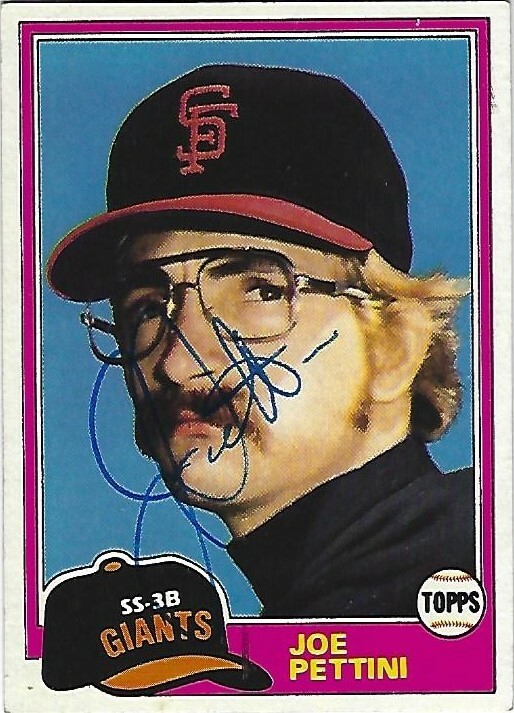 Autographed Signed 1981 Topps #62 Joe Pettini San Francisco Giants | eBay