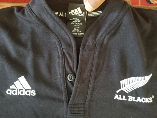 Adidas New Zealand All Blacks Jersey Shirt Youth 14 Rugby World Cup RWC ...