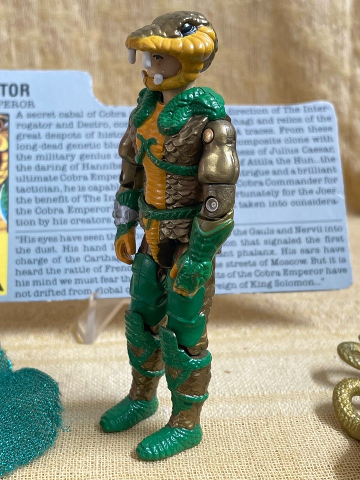 1986 GI Joe SERPENTOR V1 100% Complete w/ File Card Great Figure ...