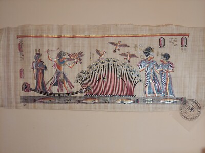 Handmade Egyptian Papyrus with vivid color designs. | eBay