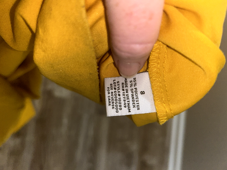 Emma & Michelle pants romper/jumpsuit tie shoulder yellow large | eBay