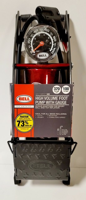 Bell Air Pump Airstomper 500 High Volume Foot Pump With Gauge 100 PSI ...