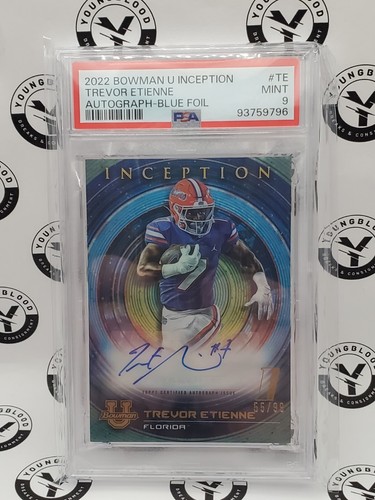 2022-23 Bowman Inception University Auto #BIA-TE Trevor Etienne Blue ...