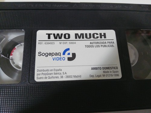TWO MUCH VHS TAPE COLECCIONISTA FERNANDO TRUEBA ANTONIO BANDERAS ...