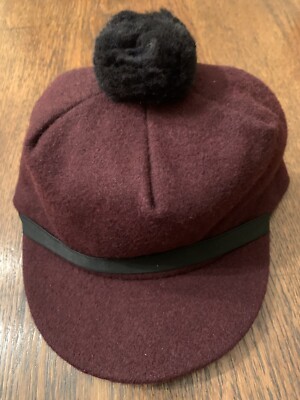 Vintage Wool Scotch Cap, Maroon, Size 6-3/8, NEW, Langenberg Hat, USA ...