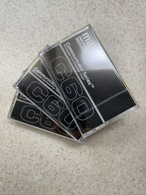 Lot of 3 NEW Maxell C60 Communicator Professional Industrial Cassette ...