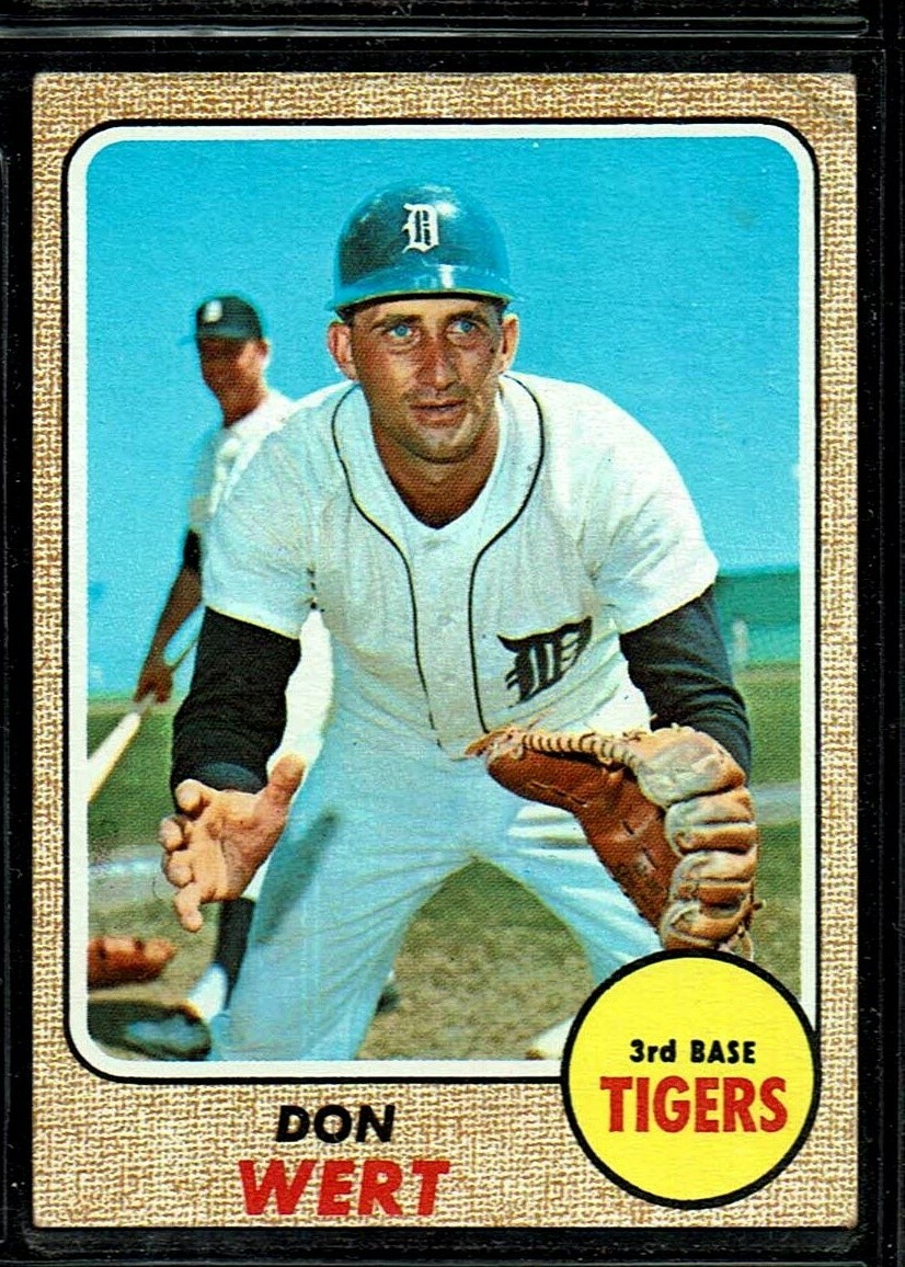 1968 TOPPS BASEBALL DETROIT TIGERS WORLD SERIES DON WERT CARD 178 VG-EX ...