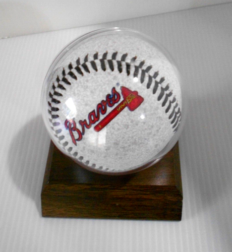 Atlanta Braves Sealed Ball On Stand - Fotoball Sports | eBay