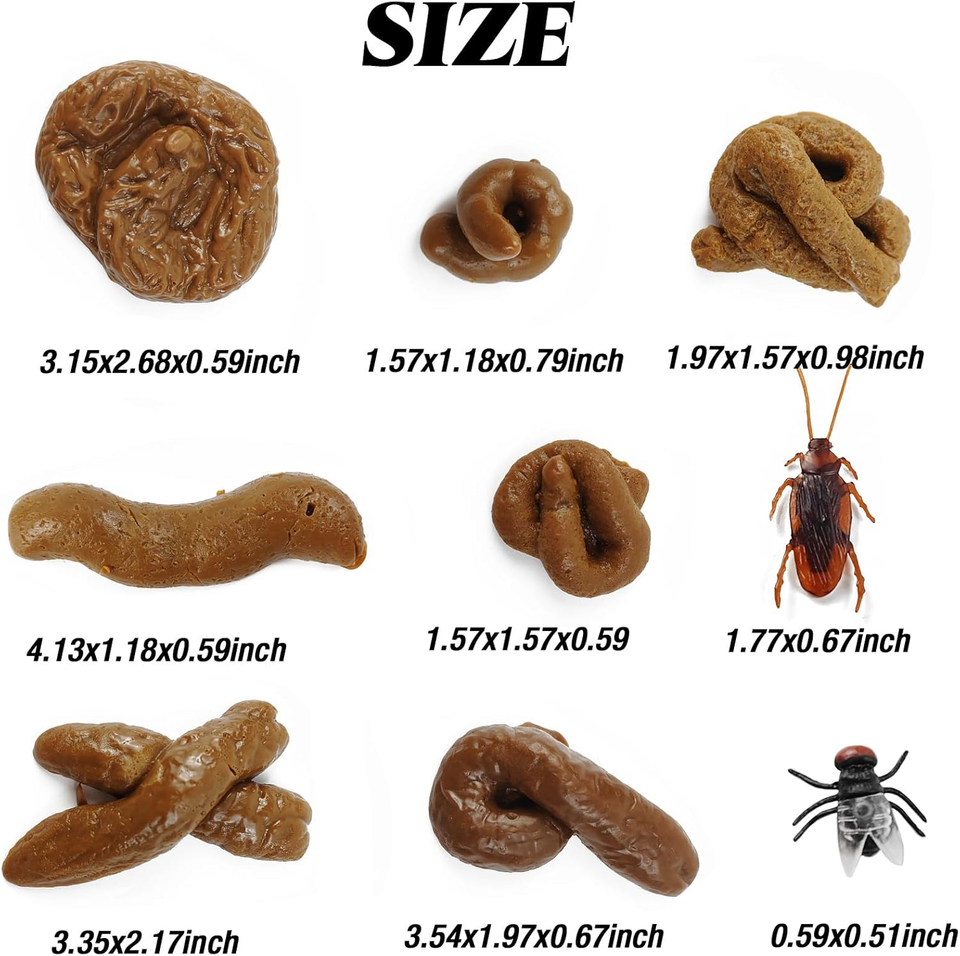 47PCS Fake Poo Kit Realistic Fake Turd Prank Floating Poo, Fake Dog ...