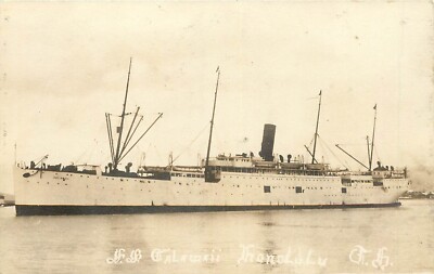 c1920s RPPC; SS Calawaii at Honolulu T.H., Los Angeles Steamship Co ...