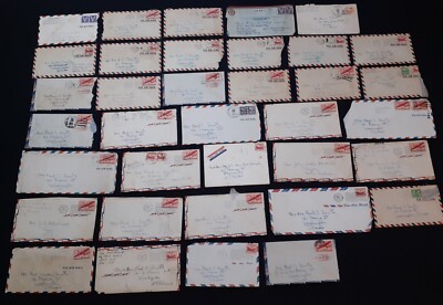 WWII US Army Postal History Lot 36 Covers - APO, Censor, Airmail, Stamp ...