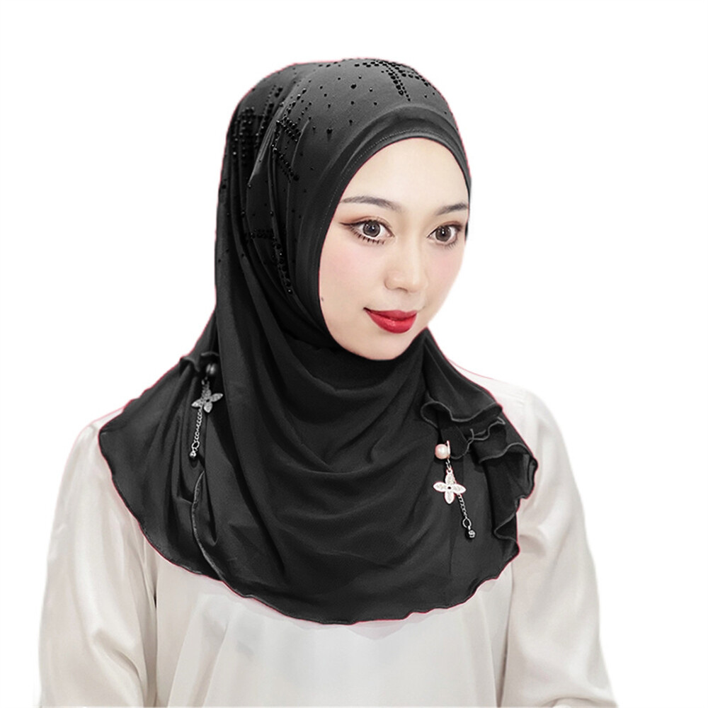 Chiffon Women Muslim Hijab Turban Shawl Islam Arab Stole Headwrap Scarf ...