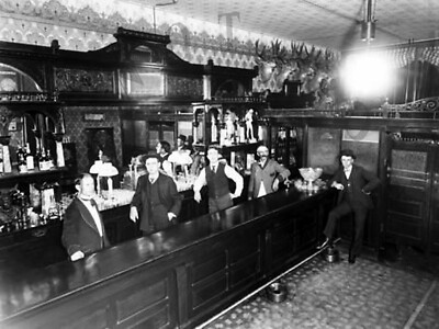 ANTIQUE OLD WEST 8X10 REPRO INTERIOR PHOTOGRAPH PRINT OF WESTERN SALOON ...