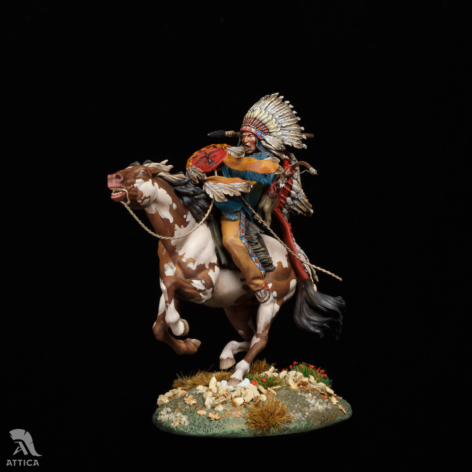 Sioux Warrior on Horseback 1:32 54mm Painted Miniature Soldier Pre-Sale ...