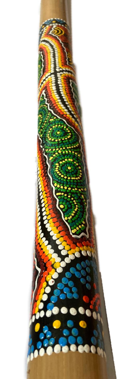 Hand Painted Bamboo Rainstick Shaker in Aboriginal Style Design | eBay UK