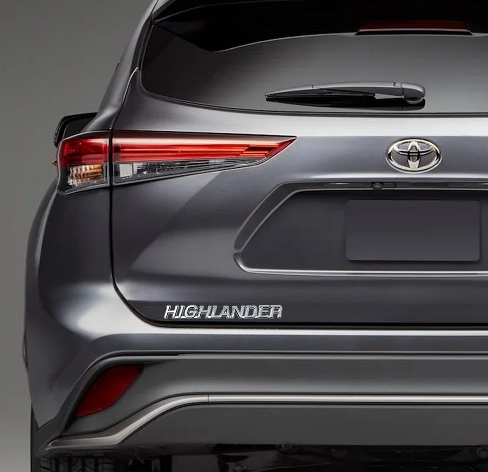 Toyota Highlander Emblem Badge Logo Letter Trunk Lid - Premium Adhesive ...