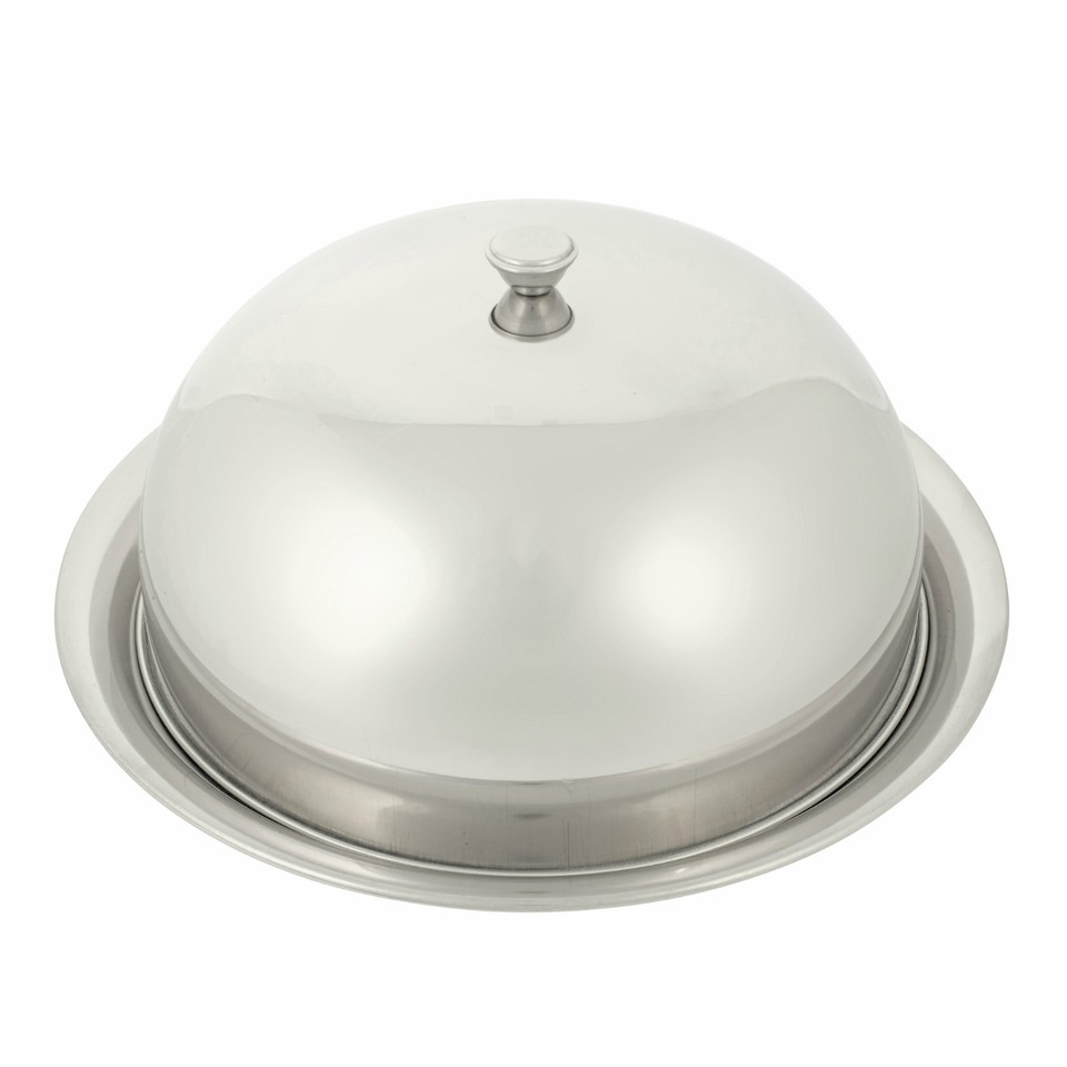 Stainless Steel Cloche Food Cover Dome Serving Plate Dish Dining Dinner ...