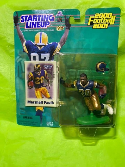 2000 Kenner Starting Lineup Marshall Faulk St Louis Rams for sale ...