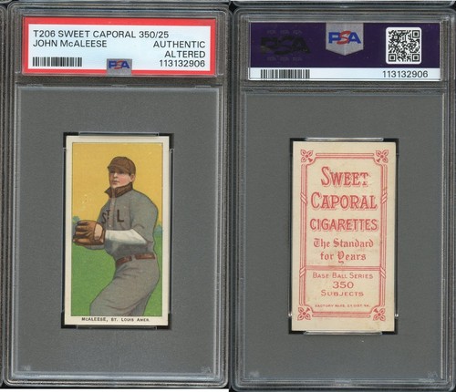 T206 John McAleese ~~ PSA Authentic ~~ Sweet Caporal 350/25 back | eBay