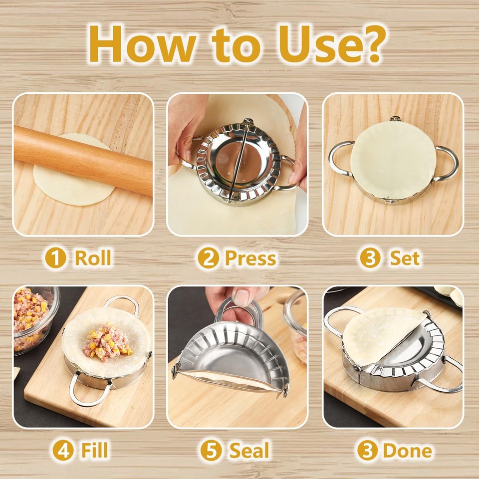 3-in-1 304 stainless steel empanada press dumpling maker empanada maker ...