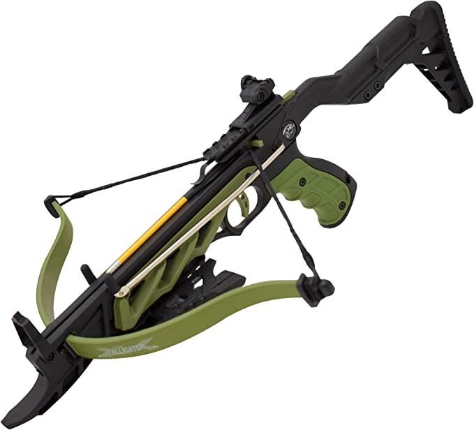 80 lbs 225 FPS Adjustable Pistol Tactical Self Cocking Crossbow | eBay