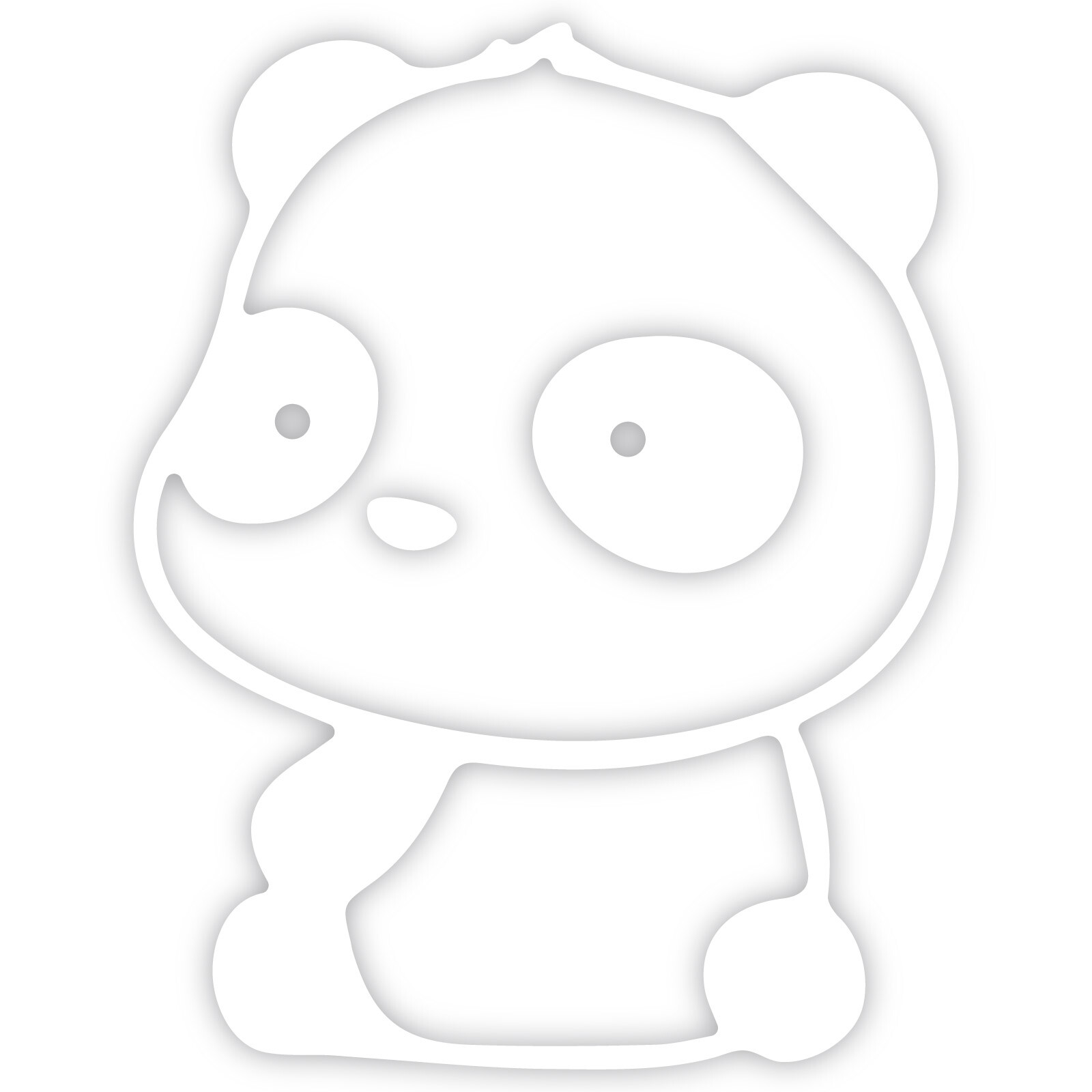 Panda Sitting 6" Vinyl Decal Car Window Sticker bumper funny cute ...