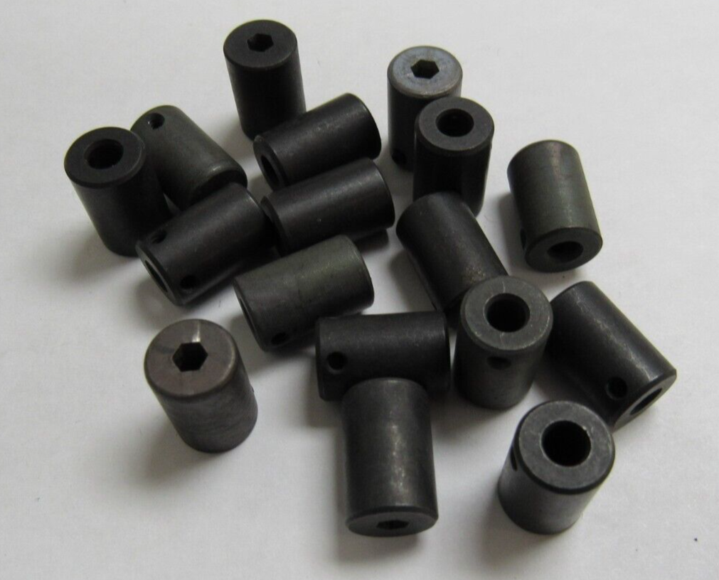 Lot of 17 Motor Coupler 4mm Bore 2.75 mm Hex 420 Stainless Steel Shaft ...