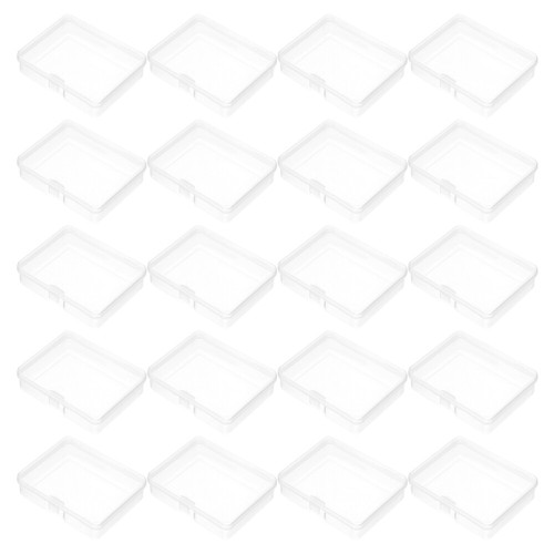 30 Pcs Plastic Storage Container Hinged Lid Containers for Crafts ...