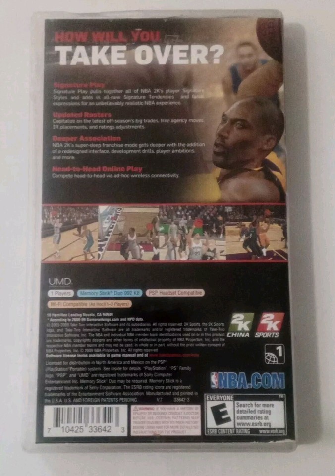 NBA 2K10 PSP Video Game Kobe Bryant Cover Sealed by SONY 🔥🔥🔥 ...