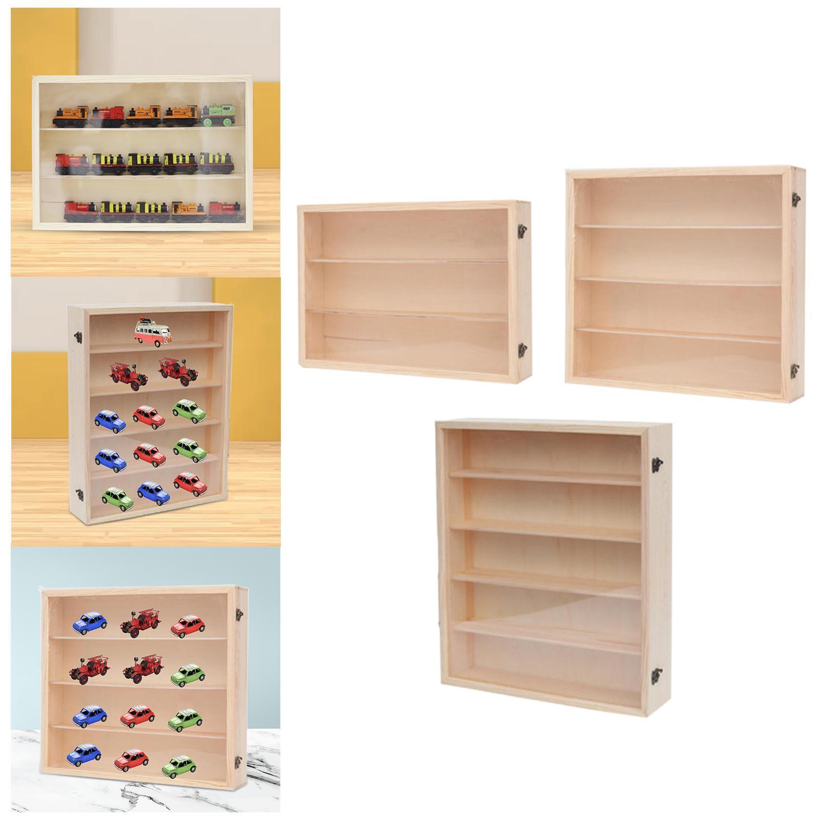 Diecast Car Display Cabinet Model Car Display Case Wood for ...