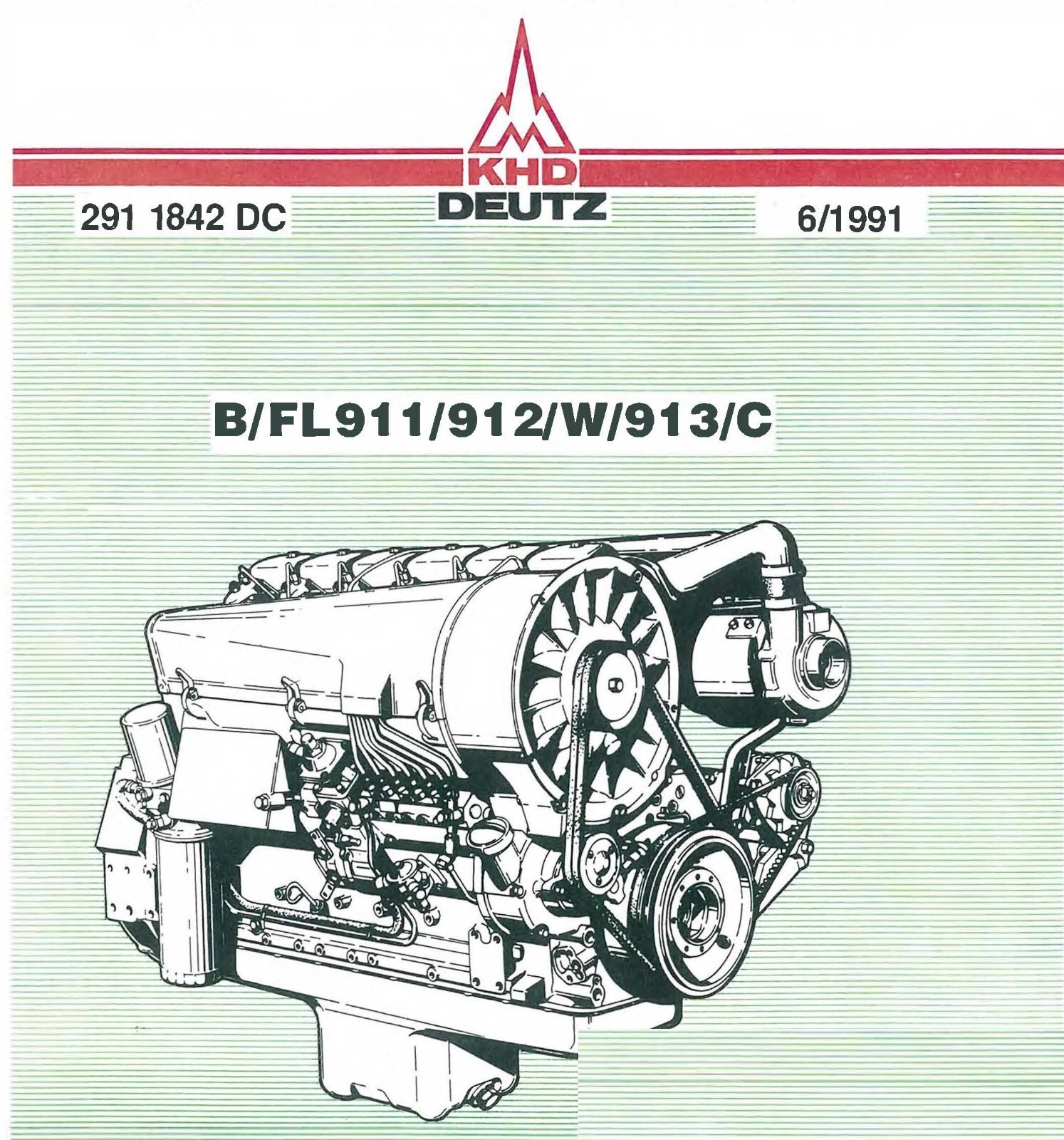 911 912 913 Diesel Engine Workshop Manual Fits KHD Deutz B FL911 912-W ...