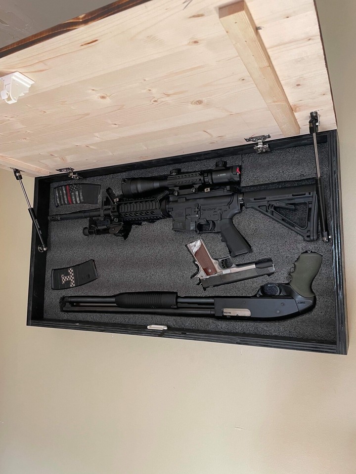 Gun Concealment Cabinet Safe Hidden Storage Furniture Dark Rustic ...
