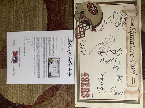 San Francisco 49ers Team Jerry Rice Terrell Owens AUTO SIGNED Autograph ...