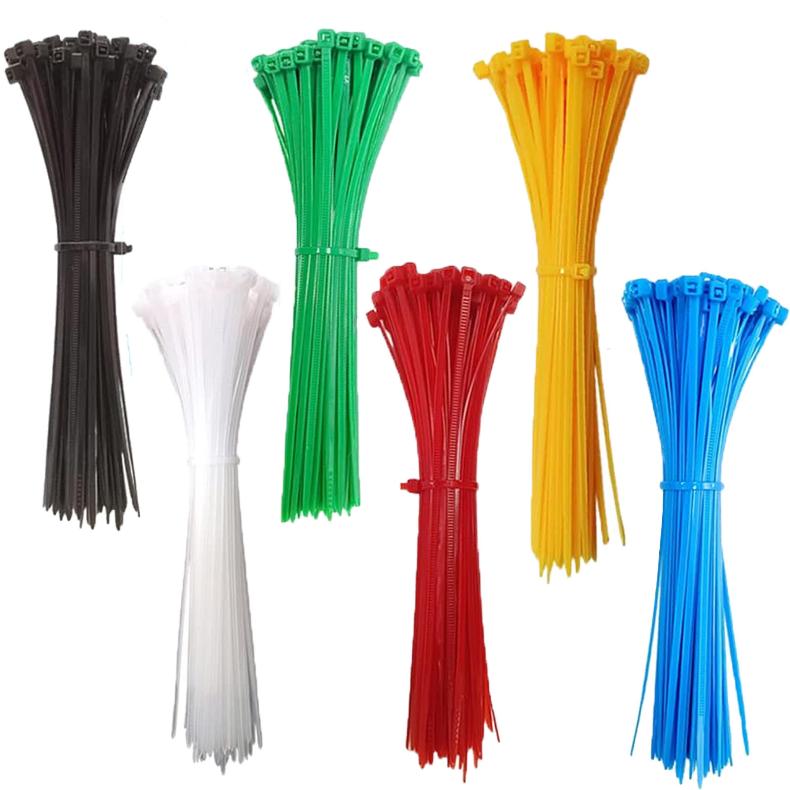 100Pcs Cable Ties Nylon Plastic Zip Tie Wraps Strong Fastner Zip Strap ...