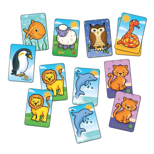 Orchard Toys Animal Match Matching Pairing Snap Educational Mini Game ...