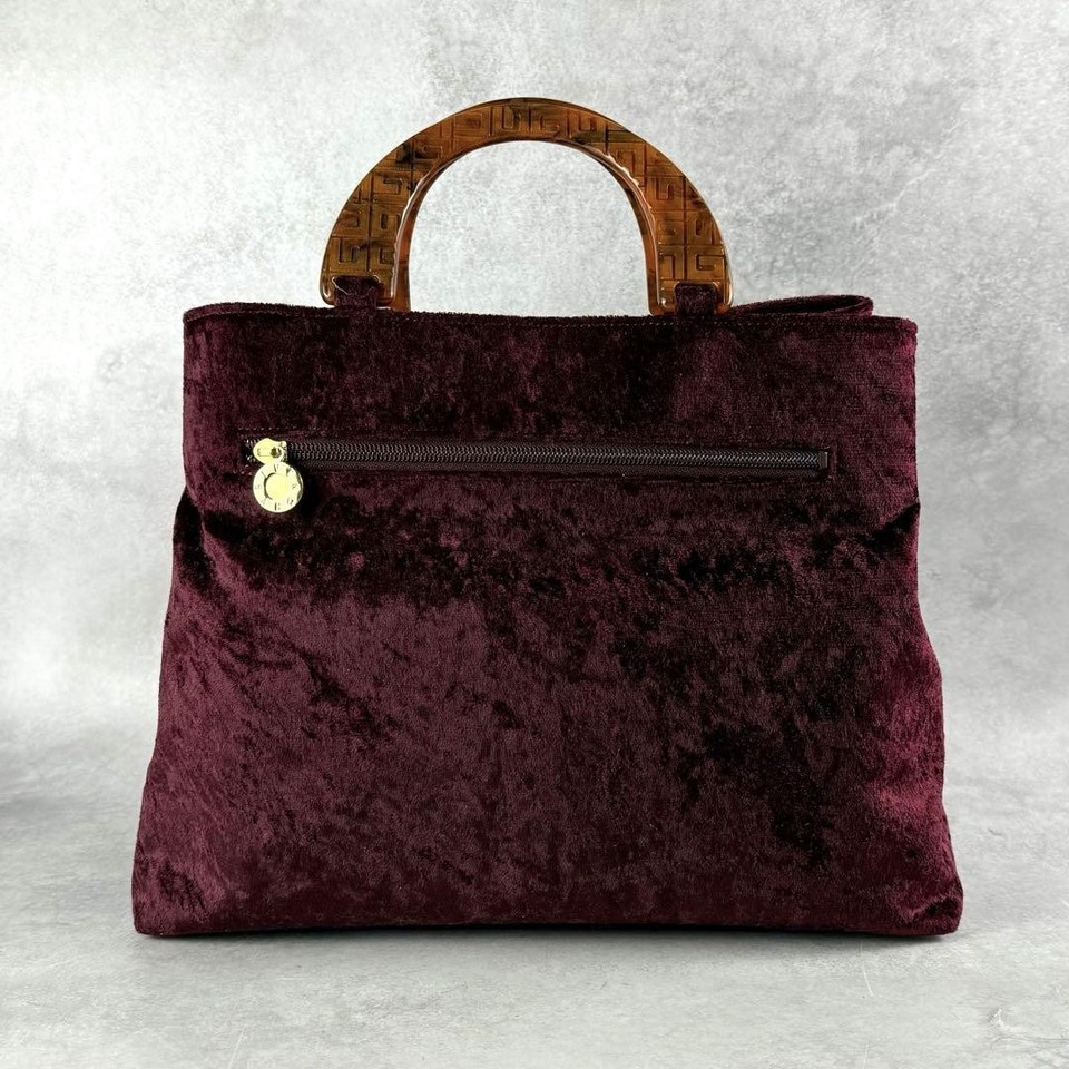 Givenchy Women Bag Velor Handbag Tortoiseshell Plastic Handle 4G ...