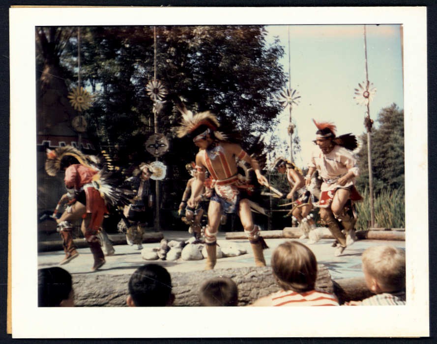 SNAPSHOT from ALBUM* 1968 POLAROID DISNEYLAND Native American Dance ...