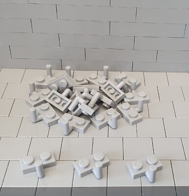 LEGO 20 Medium Stone Grey 1x2 Modified Plates With Hook/Handle Genuine ...