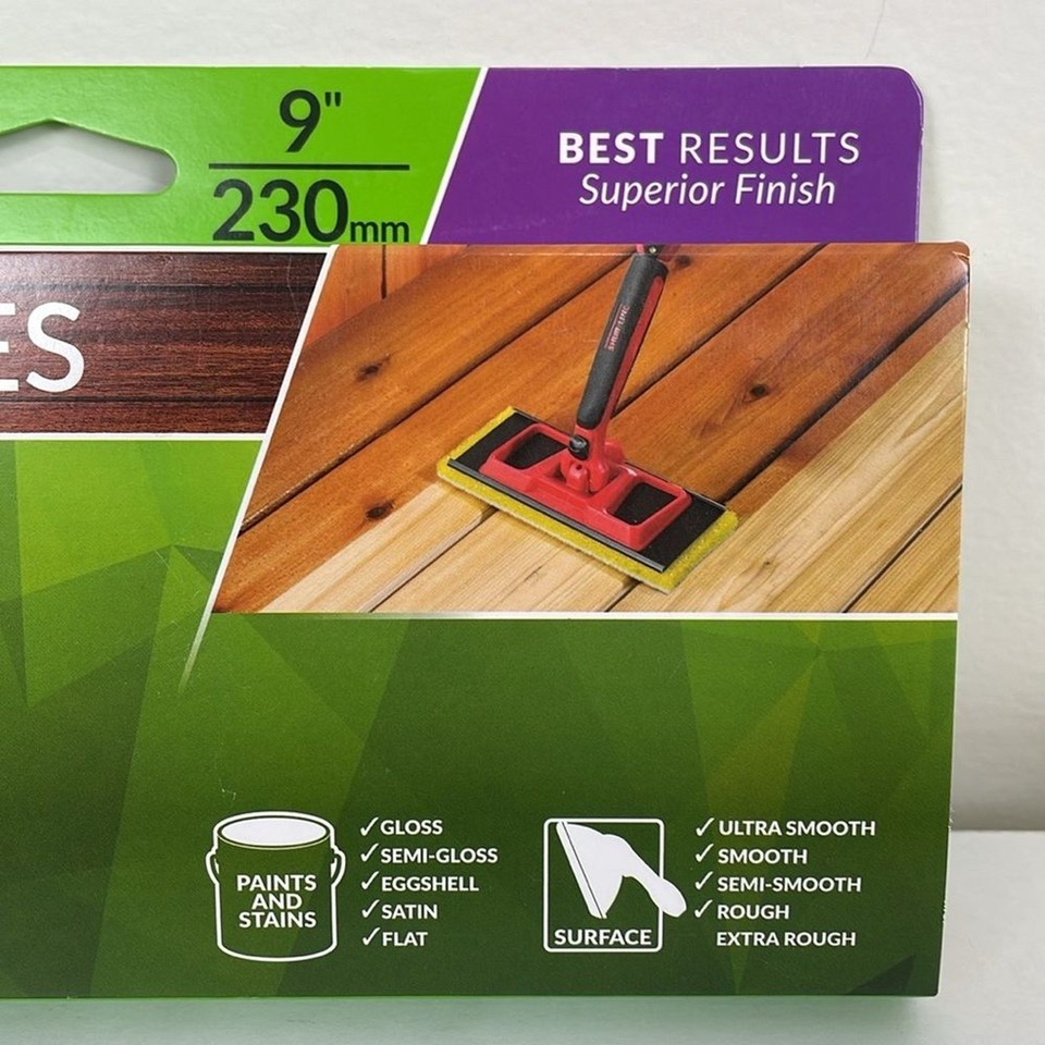 Shur-Line Tear-Resistant Deck Pad Refills Paint/Stain Deck/Fence 9 ...