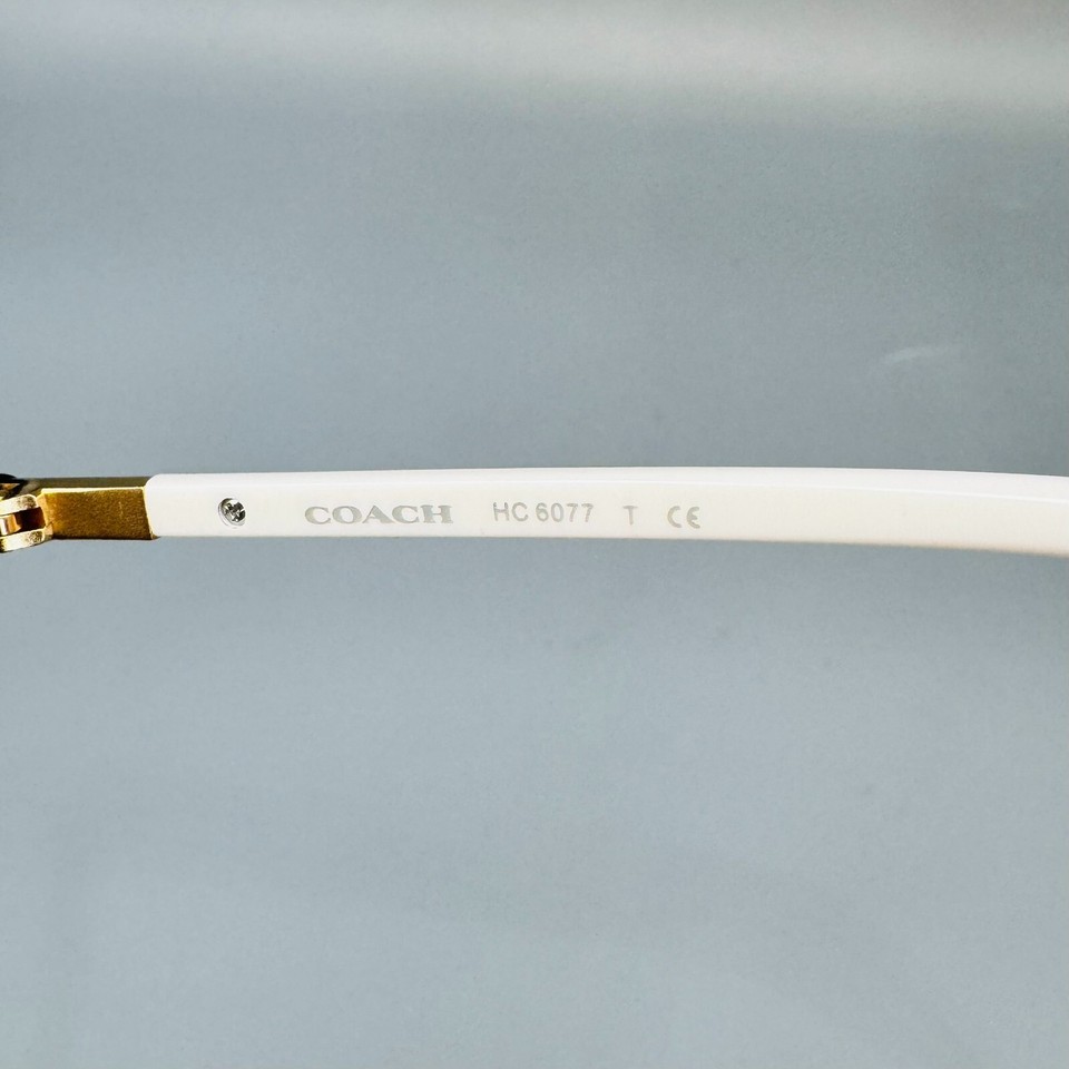 COACH HC 6077 / 5340 Eyeglasses 53-15-135mm - BLACK/IVORY 100% Original ...