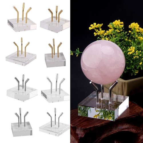 Acrylic Crystal Ball Base Transparent Sphere Display Stand Home ...