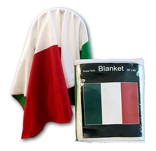 Italy Flag Fleece Blanket *NEW* 5 ft x 4.2 ft. Italian Travel Throw ...