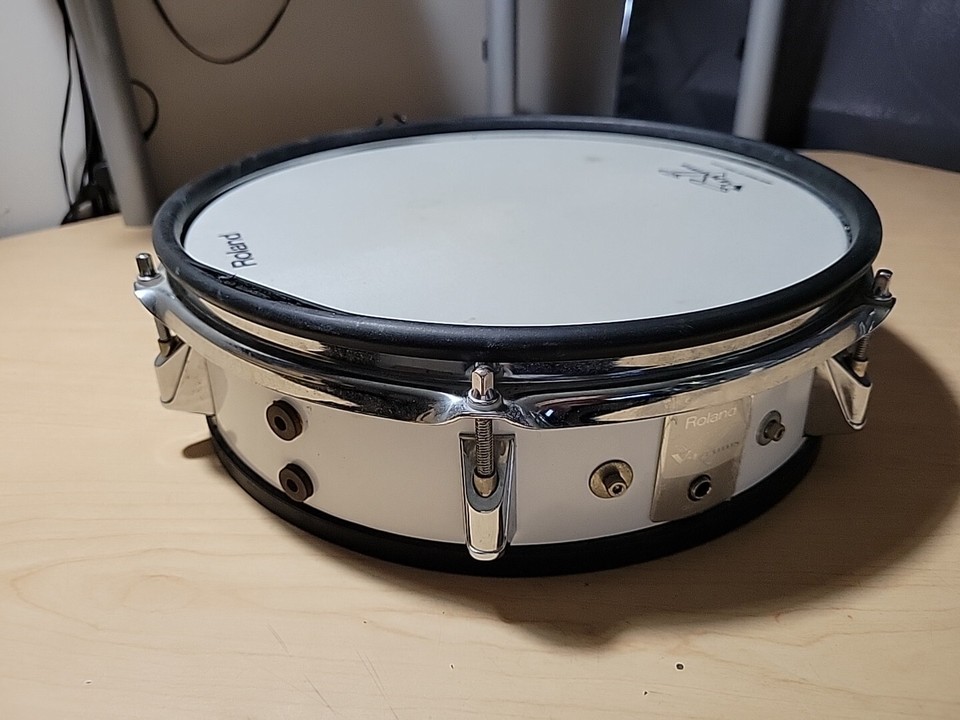 Roland PD-120 White snare tom w/ Pdp Snare Stand & stereo cable - pd ...