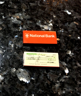 NAB ~!~ 2 x VINTAGE 1980s NATIONAL AUSTRALIA BANK PROMOTIONAL CHEQUE ...