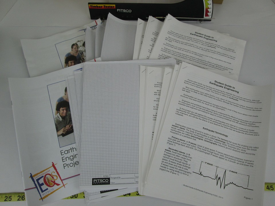 Pitsco Earthquake Simulator Tower Building Supplies Shop Class Science ...