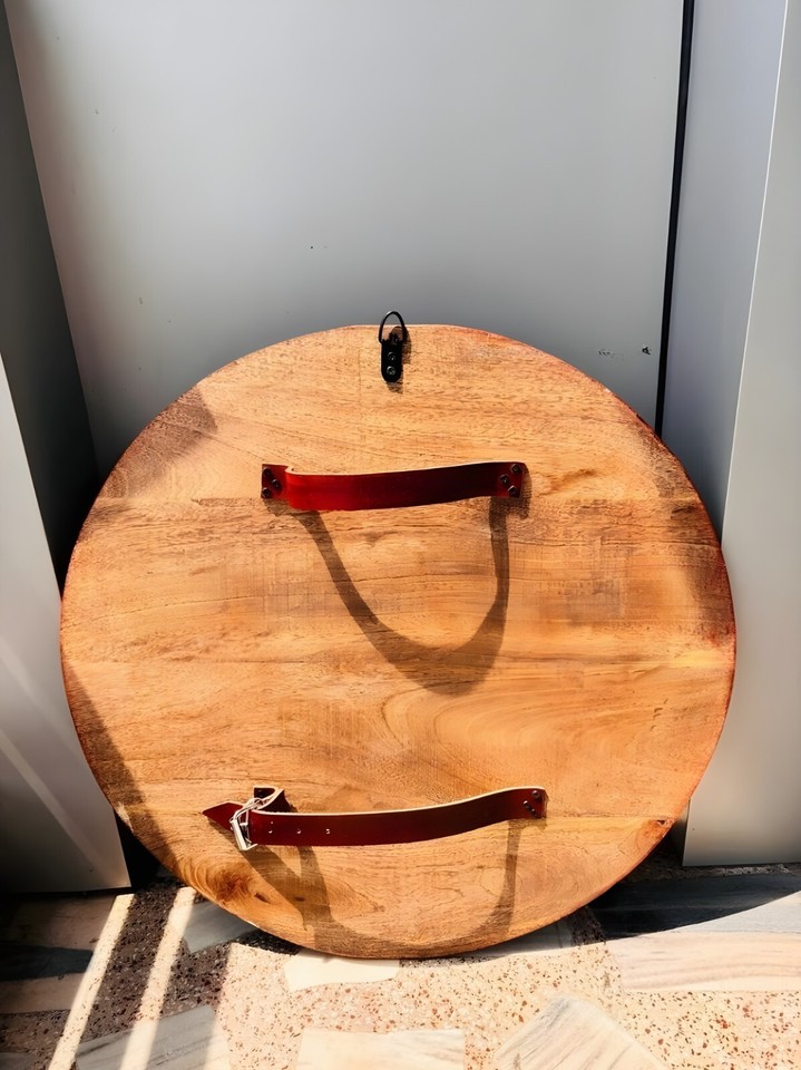 Raven Wooden Shield 24.3"-Red/Brown Medieval Handmade Shield for ...