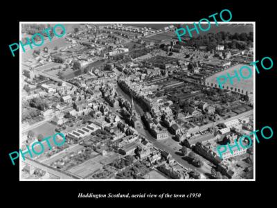 OLD LARGE HISTORIC PHOTO OF HADDINGTON SCOTLAND AERIAL VIEW OF THE TOWN ...
