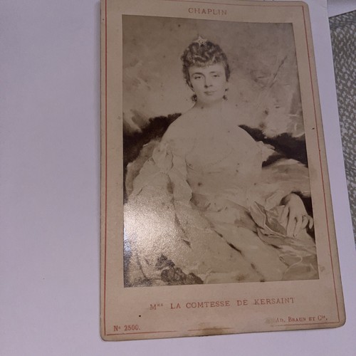 Antique Cabinet Card Portrait: Countess Kersaint / Charles Chaplin | eBay